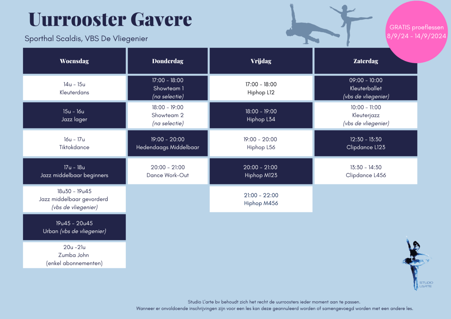 lessenrooster Gavere - Studio L'arte